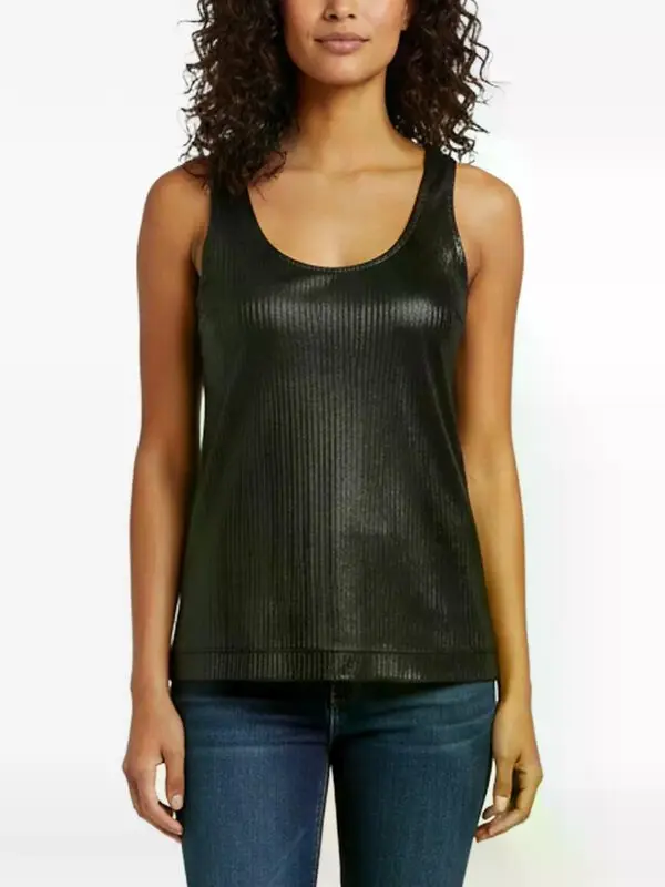 Givenchy Rib-knit Scoop Neck Tank Top - Black