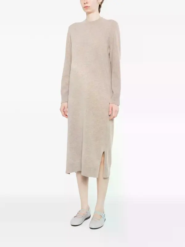 N.peal Cashmere Long Sleeve Round Neck Dress