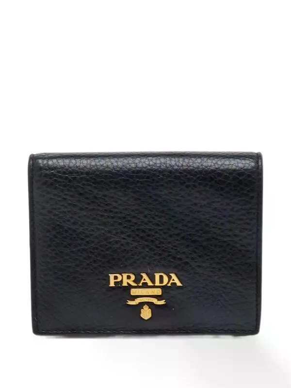 Prada Logo-plaque Compact Wallet
