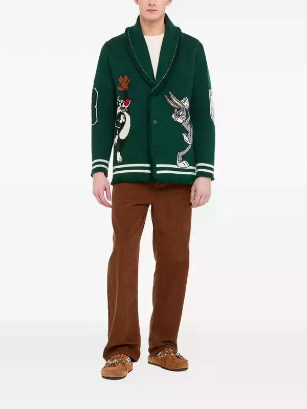 Alanui Looney Tunes Jacquard-knit Cardigan