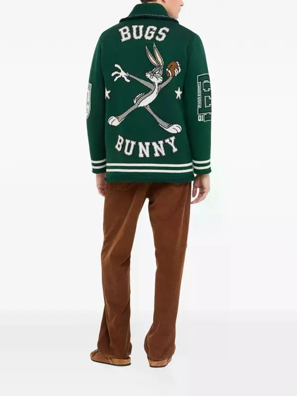 Alanui Looney Tunes Jacquard-knit Cardigan