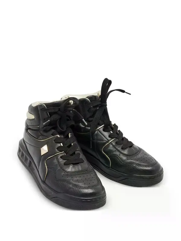 Valentino Garavani One Stud High-top Sneakers - Black
