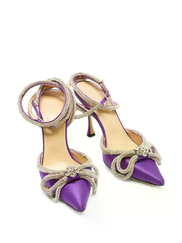 Mach & Mach Double Bow Crystal-embellished Pumps