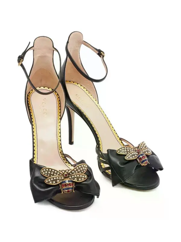 Gucci Charlotte Crystal-embellished Bow Sandals
