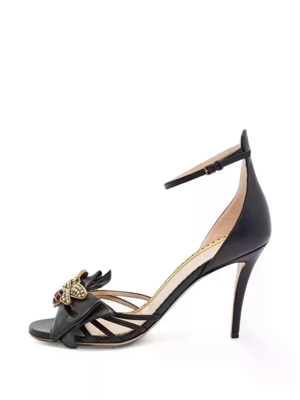 Gucci Charlotte Crystal-embellished Bow Sandals