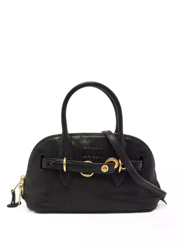 Miu Miu Aventure Leather Satchel Bag - Black