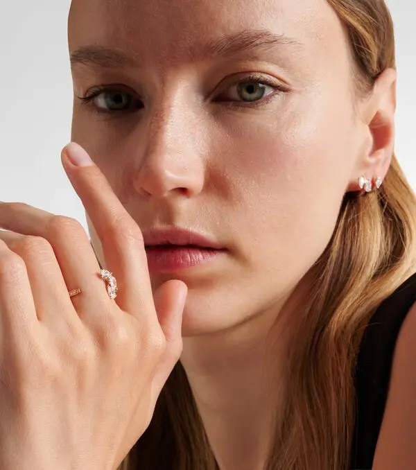 REPOSSI Serti Sur Vide 18kt Rose Ring With Diamonds