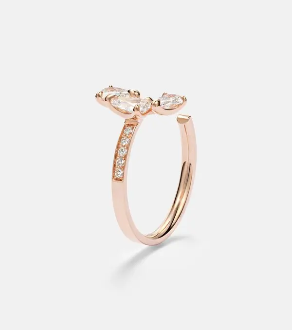 REPOSSI Serti Sur Vide 18kt Rose Ring With Diamonds
