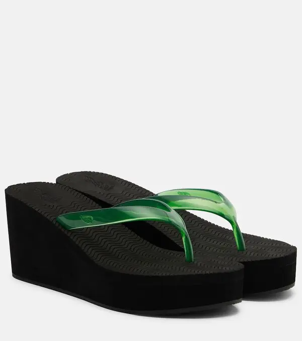 ANCIENT GREEK SANDALS Etheria Platform Thong Sandals - Black