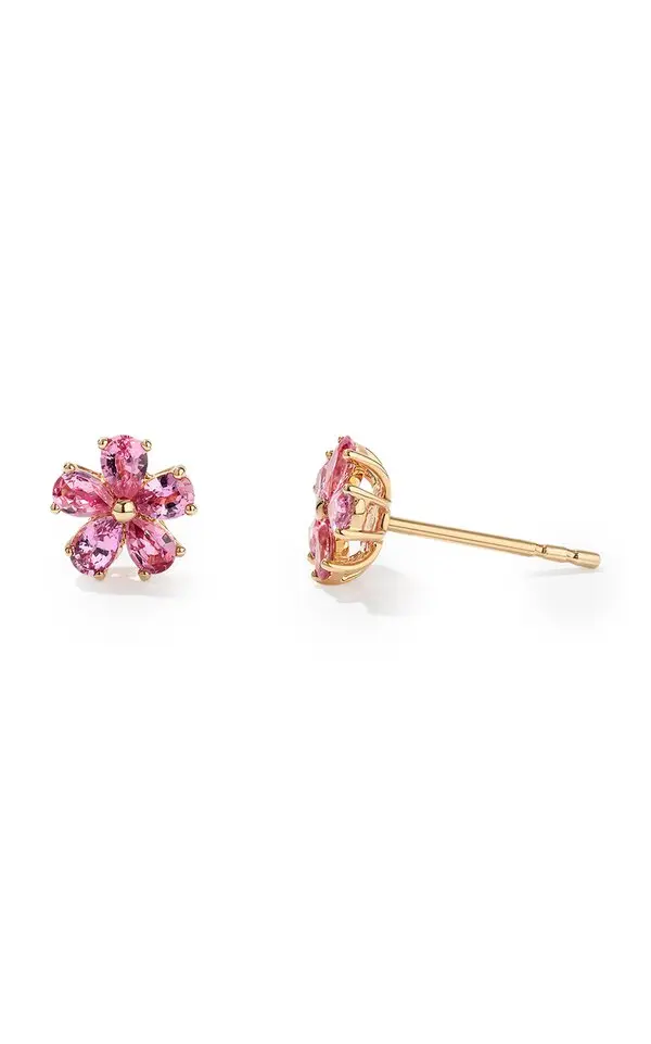 JULIA CHAFE 14k Yellow Gold Garden Party Stud Earrings