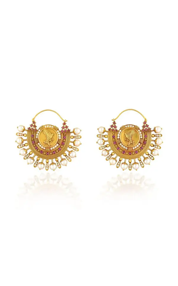 AMRAPALI 18k Yellow Motichur Earrings