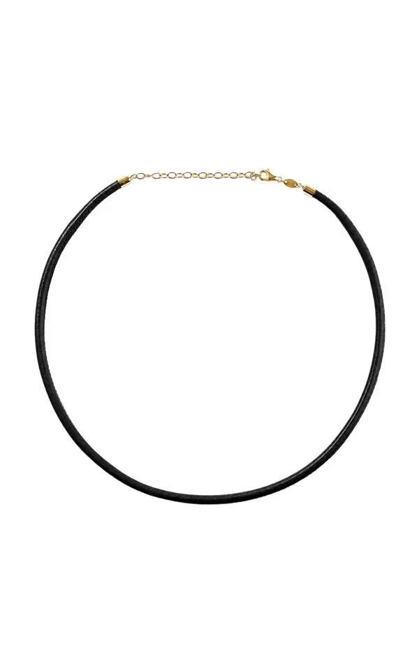 JULIA CHAFE 14k Yellow Gold Leather Cord