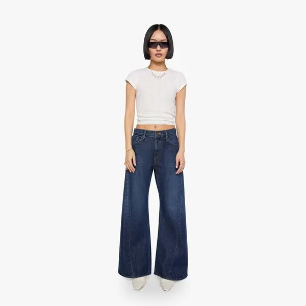 MOTHER Lil Lemon Twist Fresh Squeezed Wide Leg Jeans