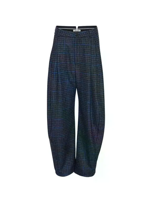 Henrik Vibskov One Check-pattern Wool Trousers