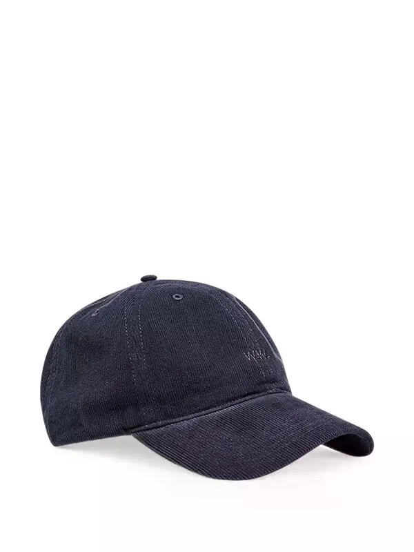 Wood Wood Logo-embroidered Corduroy Cap - Blue