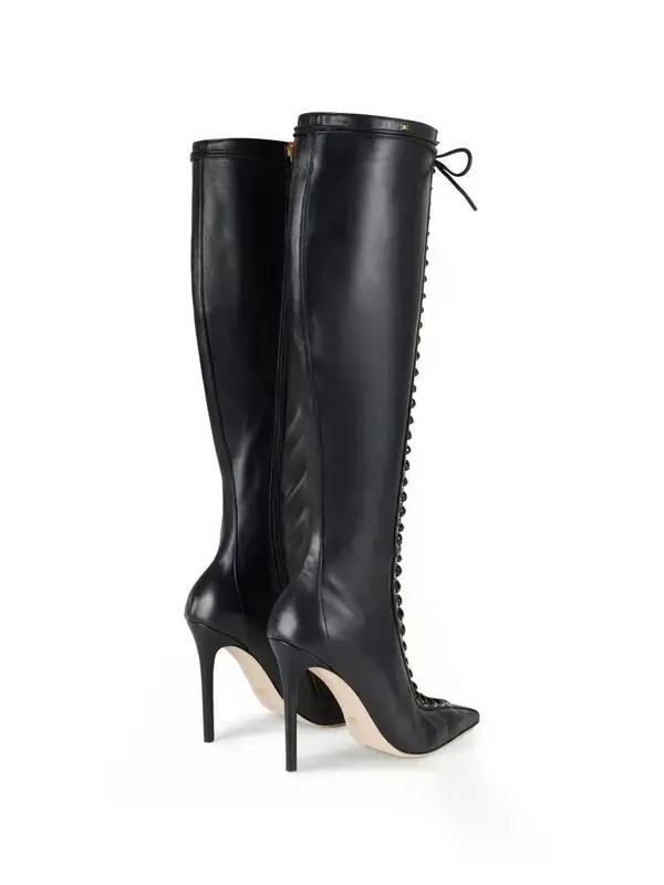 Elisabetta Franchi Nappa-leather Boots With Criss-cross Laces