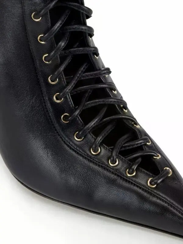 Elisabetta Franchi Nappa-leather Boots With Criss-cross Laces