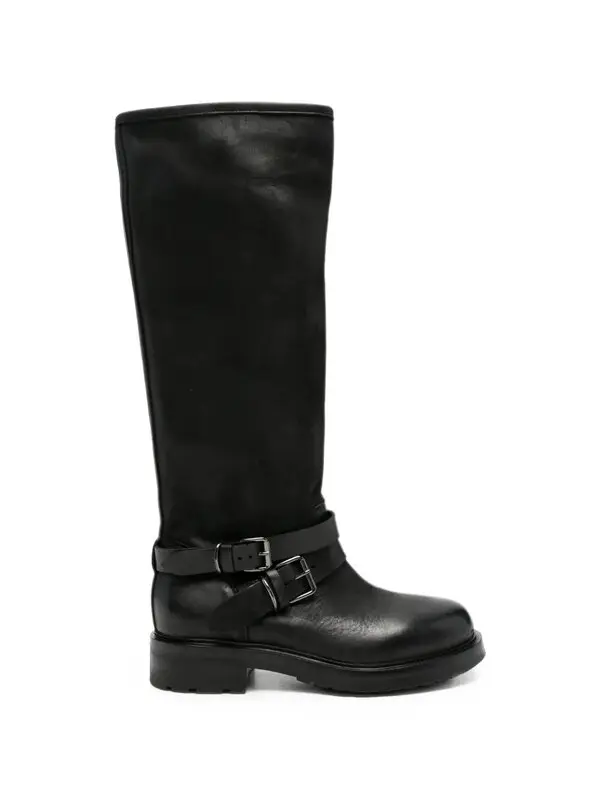 STRATEGIA Boston" Leather Buckled Boots