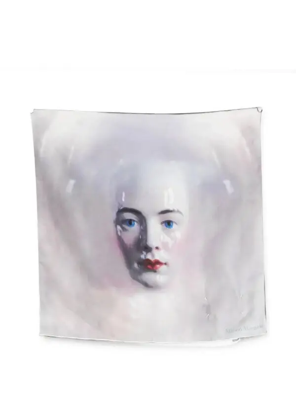 MAISON MARGIELA Scarf Silk "porcelain Doll" Print