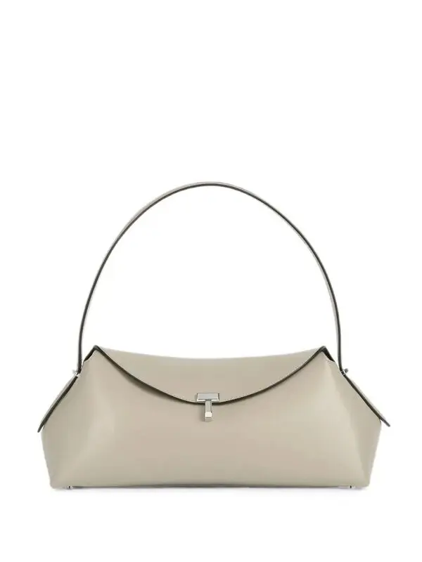 TOTEME T-lock Leather Shoulder Bag - Gray