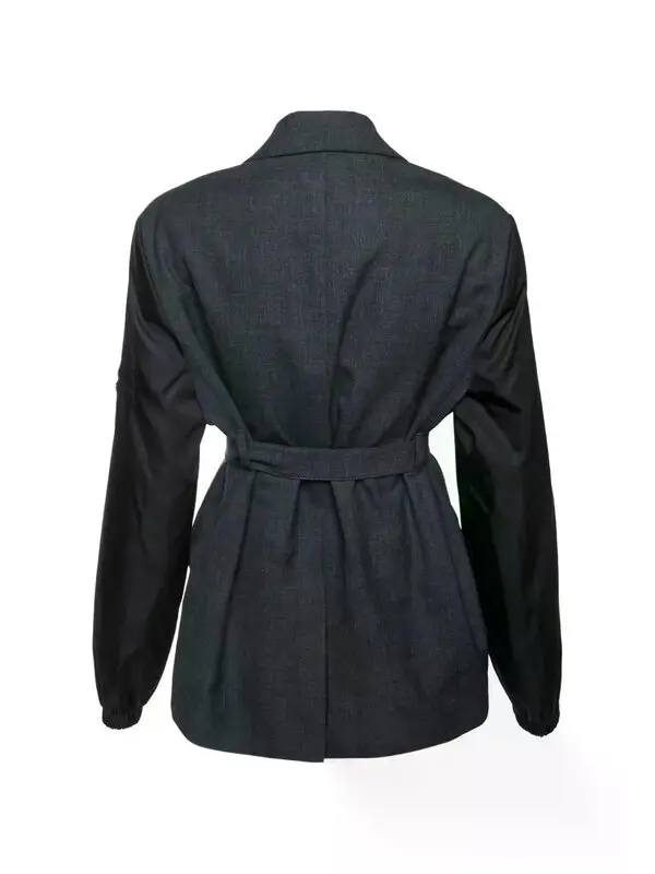 Prada Belted Blazer With Re-nylon Panels