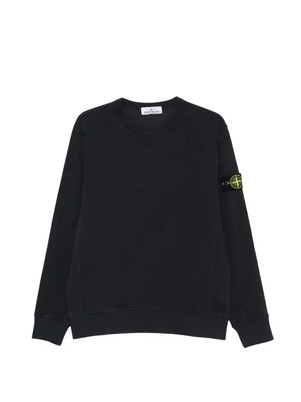 Stone Island Sweatshirt With Logo Patch - Blue