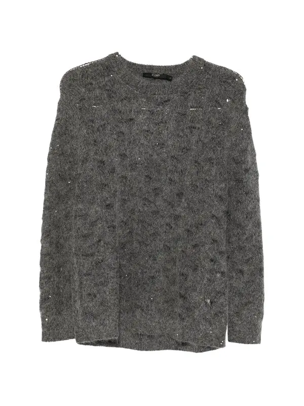 SEVENTY VENEZIA Open-knit Sequined Sweater