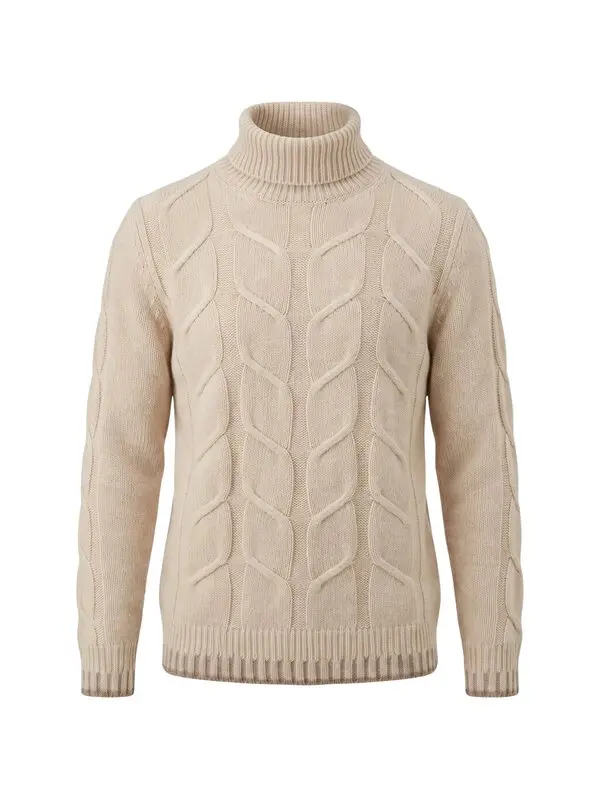 Altea Cable Knit Sweater With High Collar