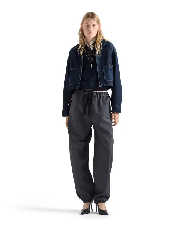 Prada Cropped Denim Blouson Jacket