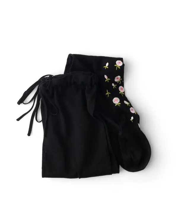 Prada Embroidered Over-the-knee Cotton Socks