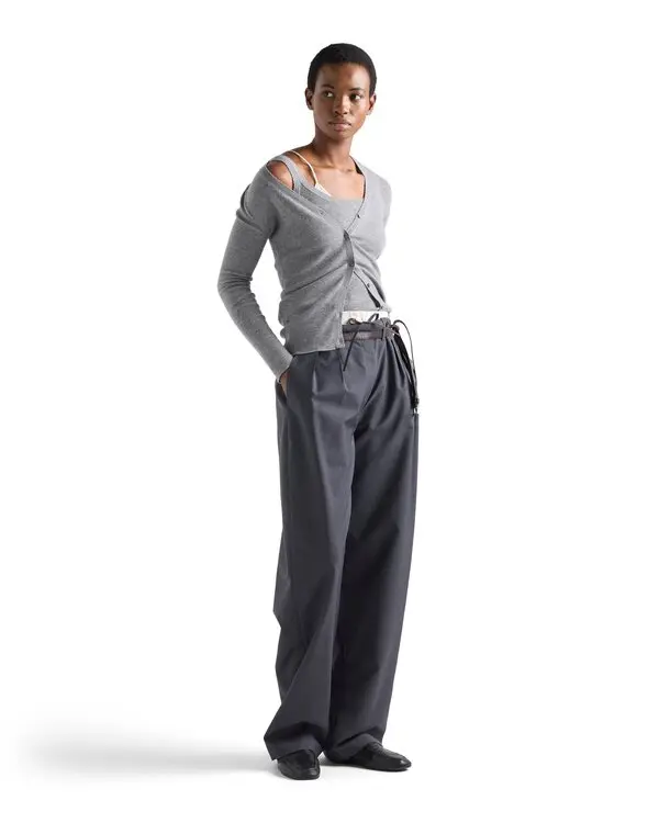 Prada Ribbed Knit Cashmere Tank Top