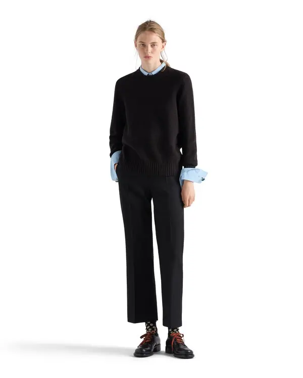 Prada Wool And Cashmere Crewneck Sweater