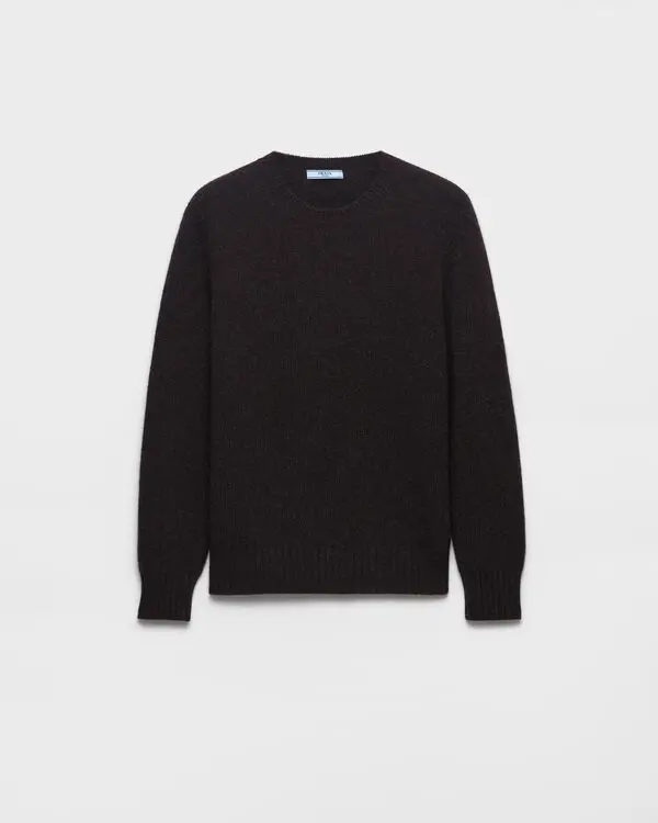 Prada Wool And Cashmere Crew-neck Sweater - Ebony