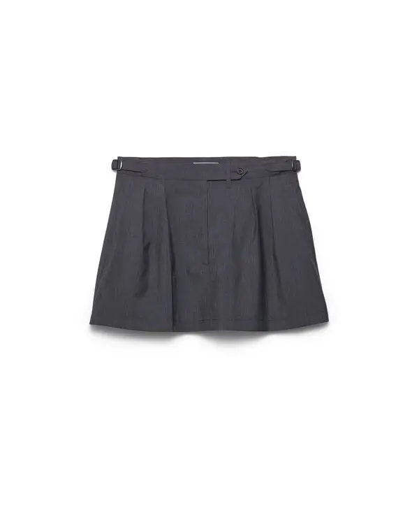 Prada Light Mohair Miniskirt - Grey