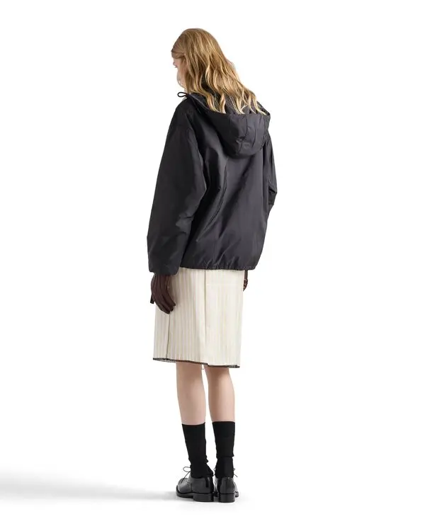 Prada Lightweight Re-nylon Blouson Jacket With Removable Hood
