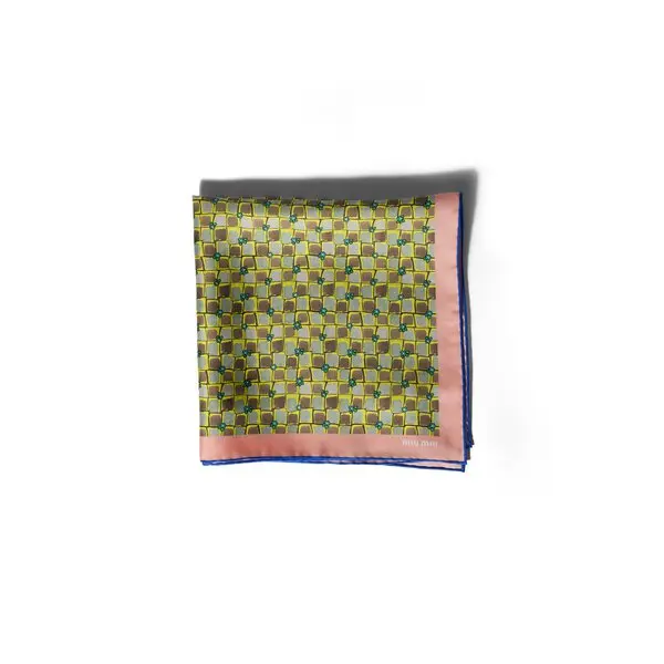 Miu Miu Printed Twill Scarf