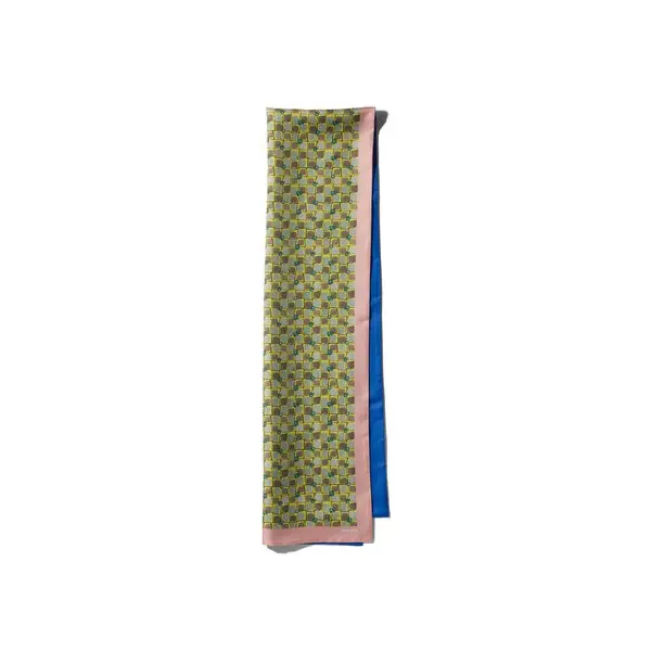 Miu Miu Printed Twill Scarf - Topaz/periwinkle