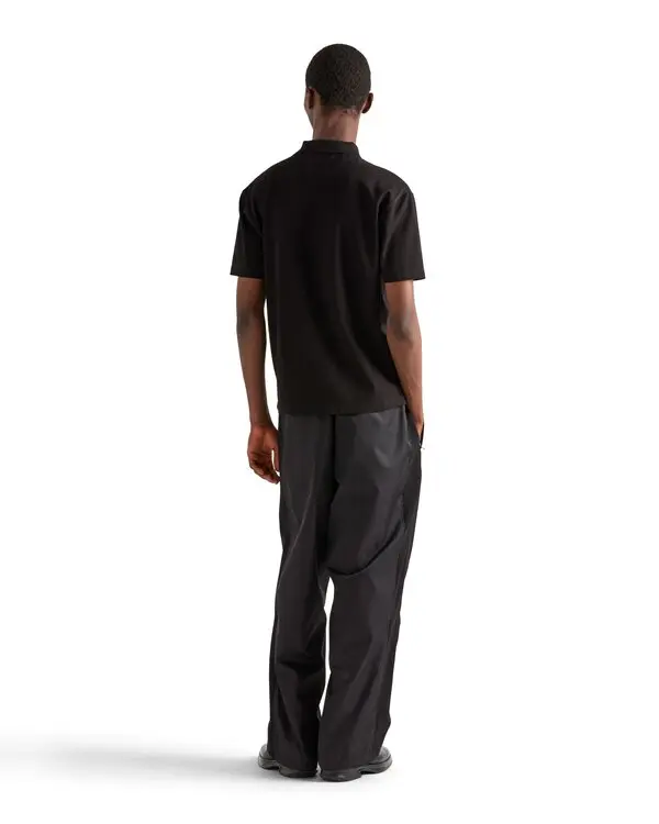 Prada Piqué Polo Hirt With Re-nylon Detail