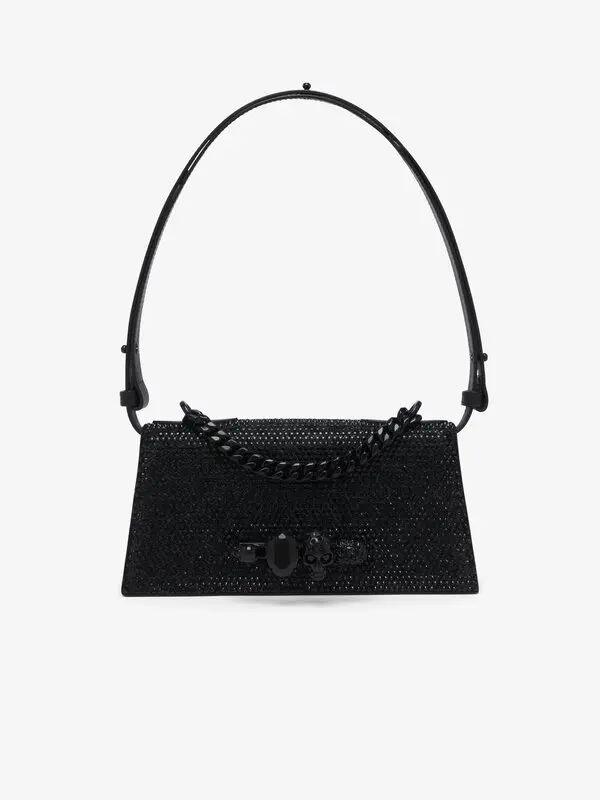 Alexander McQueen Crystal-embellished Jewelled Mini Bag - Black
