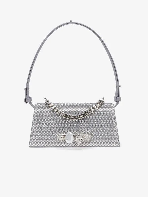 Alexander McQueen Jewelled Mini Bag - Silver-finish
