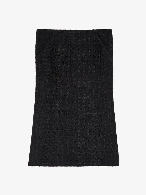 Alexander McQueen Light Tweed Bumster Skirt - Black