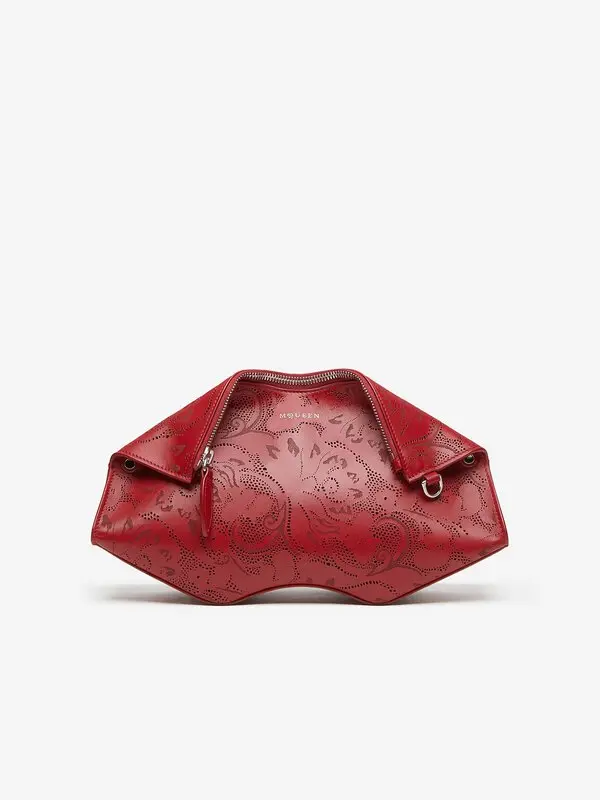 Alexander McQueen Manta Clutch - Dark Red