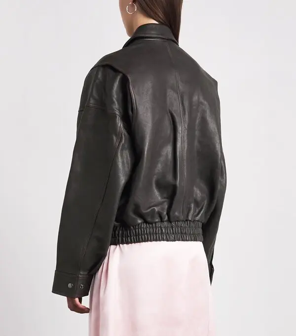 Staud Eugene Distressed Leather Jacket