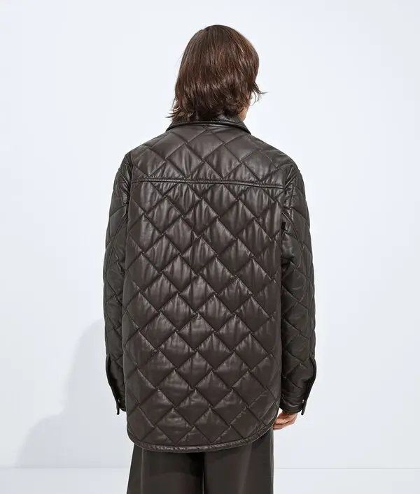 Bottega Veneta Leather Quilted Overshirt