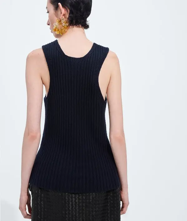 Bottega Veneta Merino Wool Rib Tank Top