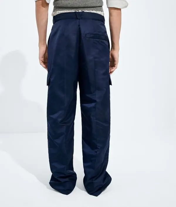 Bottega Veneta Satin Nylon Cargo Pants