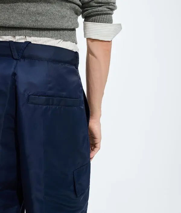 Bottega Veneta Satin Nylon Cargo Pants
