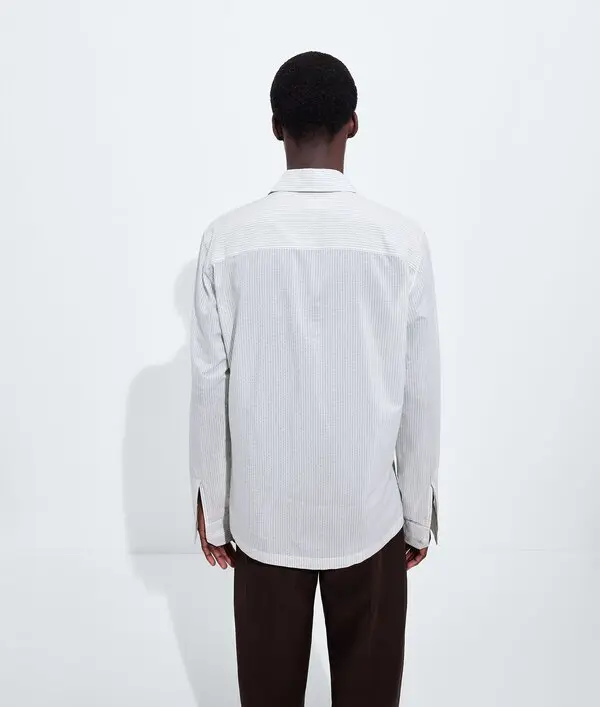 Bottega Veneta Striped Cotton And Cupro Shirt