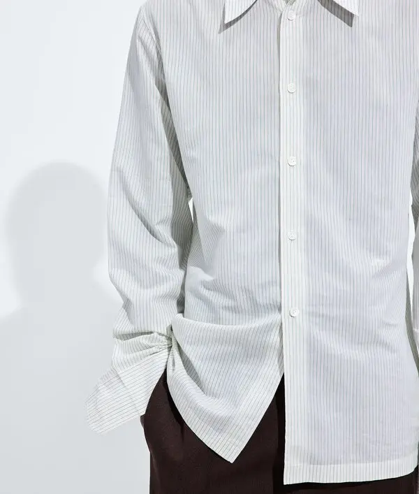 Bottega Veneta Striped Cotton And Cupro Shirt