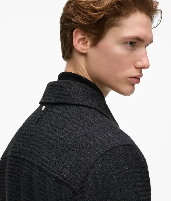 Karl Lagerfeld Bouclé Zip-up Jacket